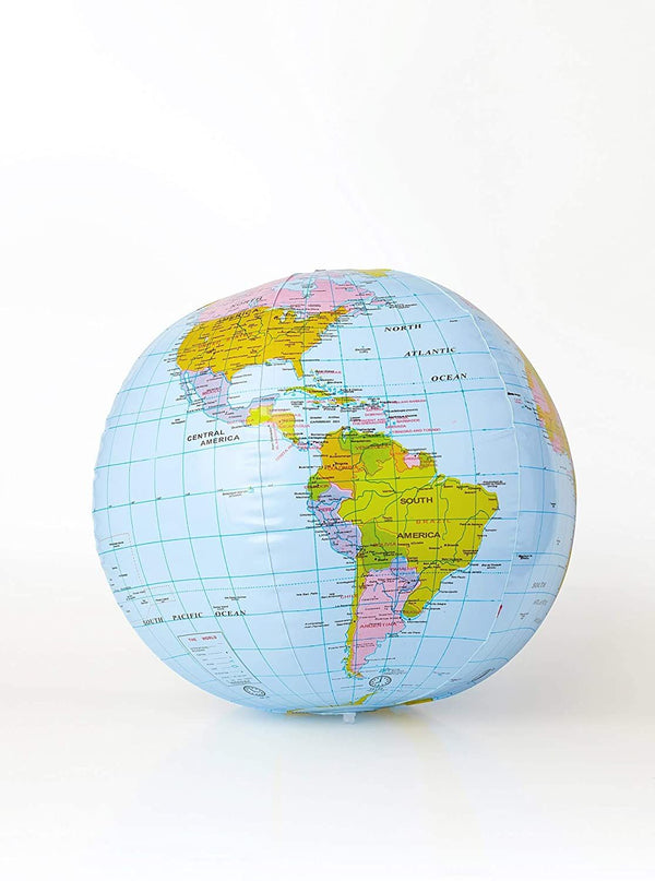 Inflatable Globe – 11" Educational Blow-Up World Map Ball – The ...